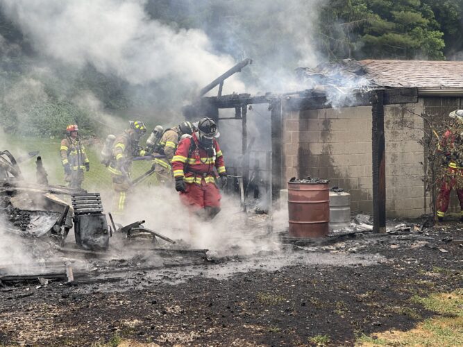 Garage Destroyed by Fire Sunday on Peters Run Road in Ohio County ...